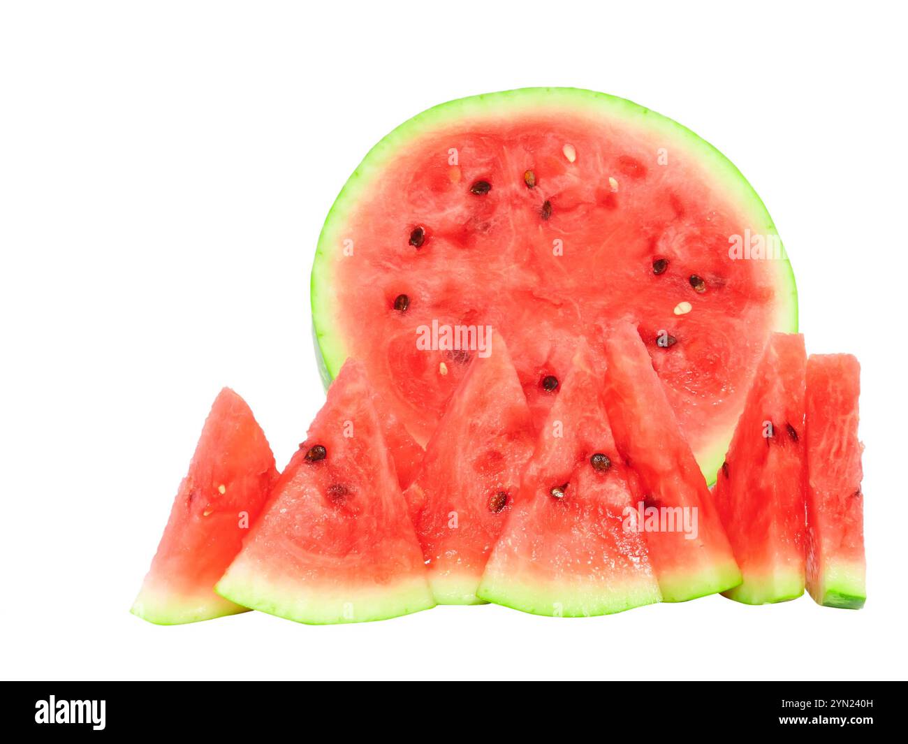 Watermelon half triangle Cut Out Stock Images & Pictures - Alamy
