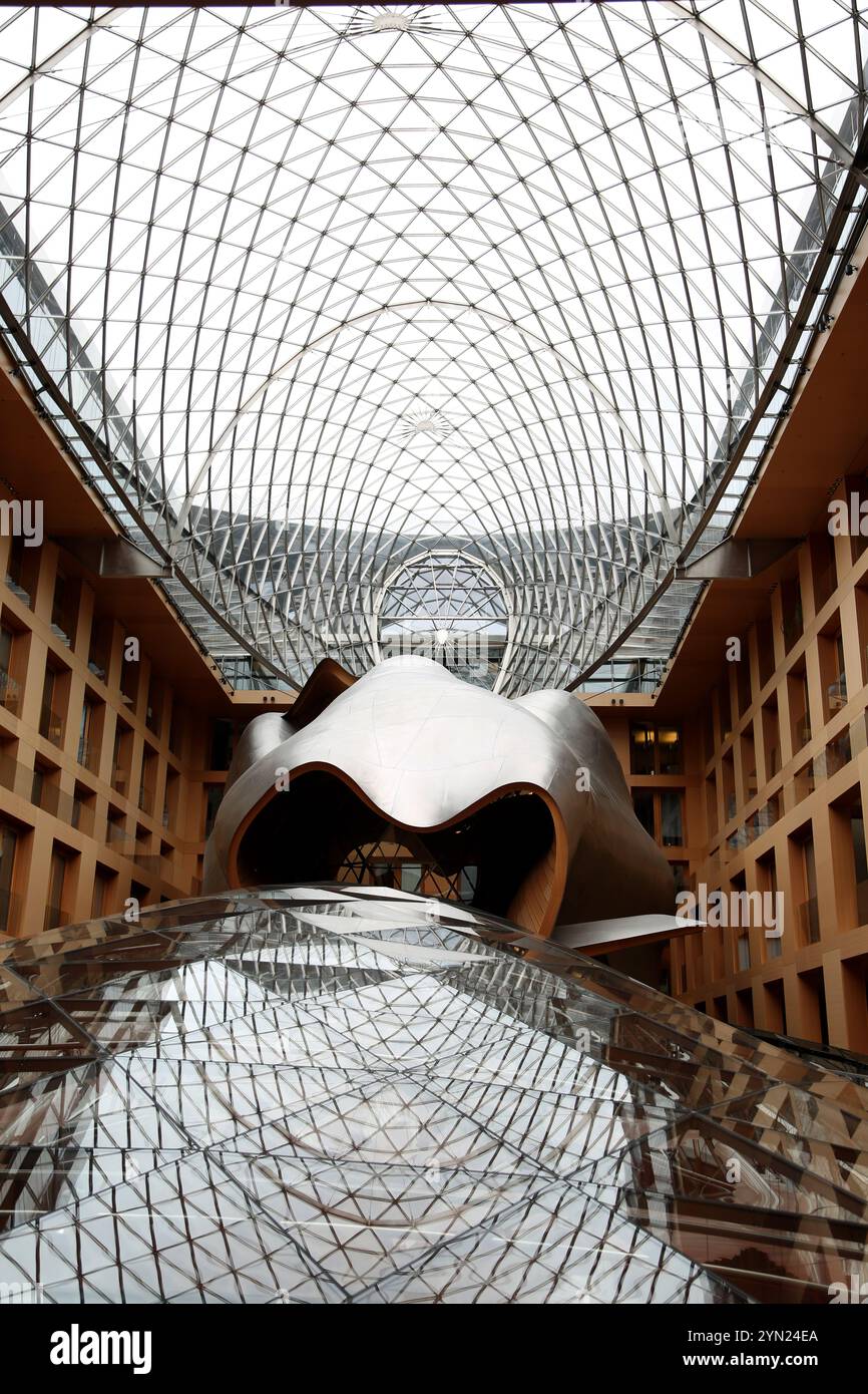 Berlin, Germany - July 10, 2013: Interior of DZ Bank, Berlin, Germany ...