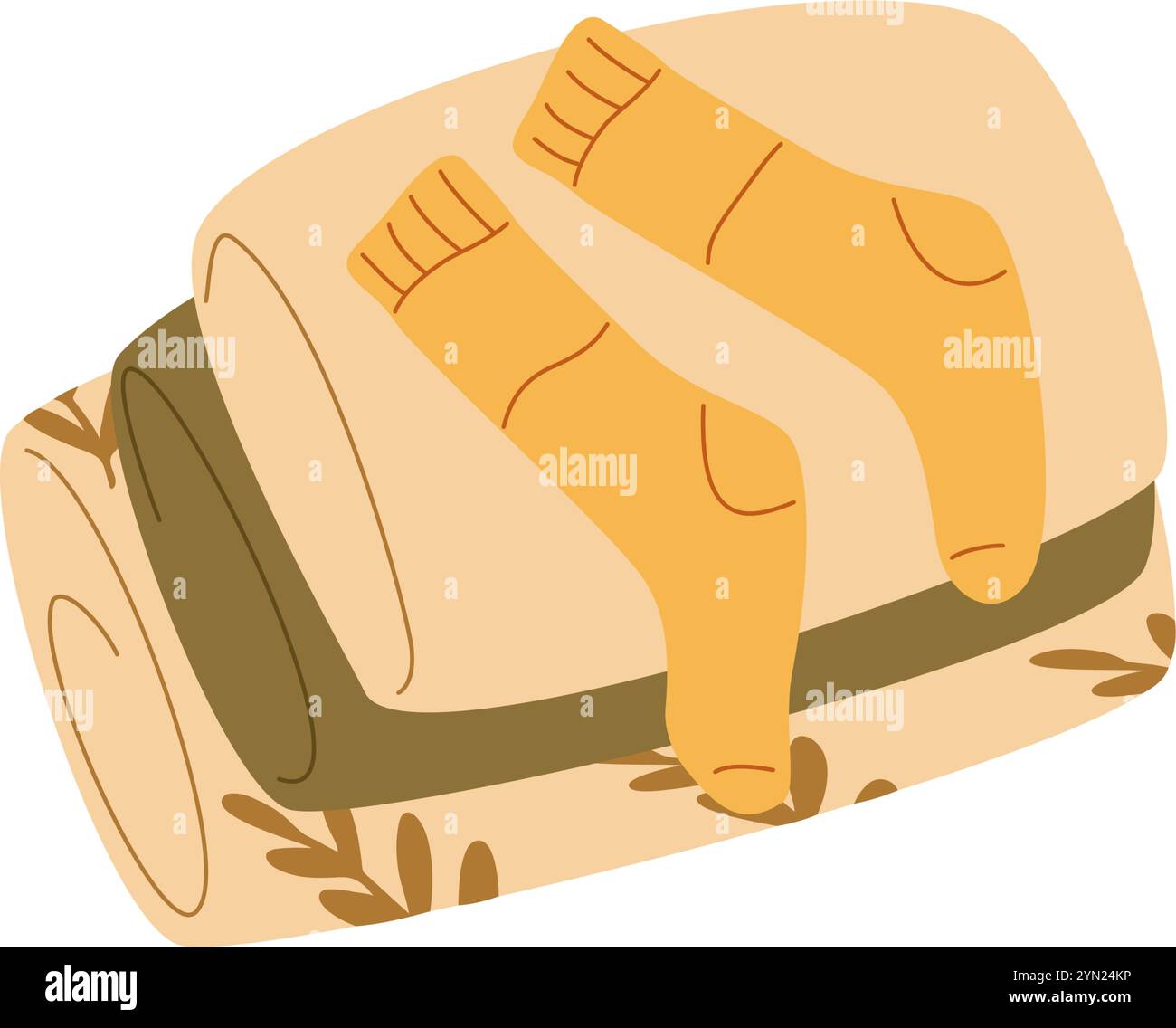 Folded blankets on white Stock Vector Images - Alamy