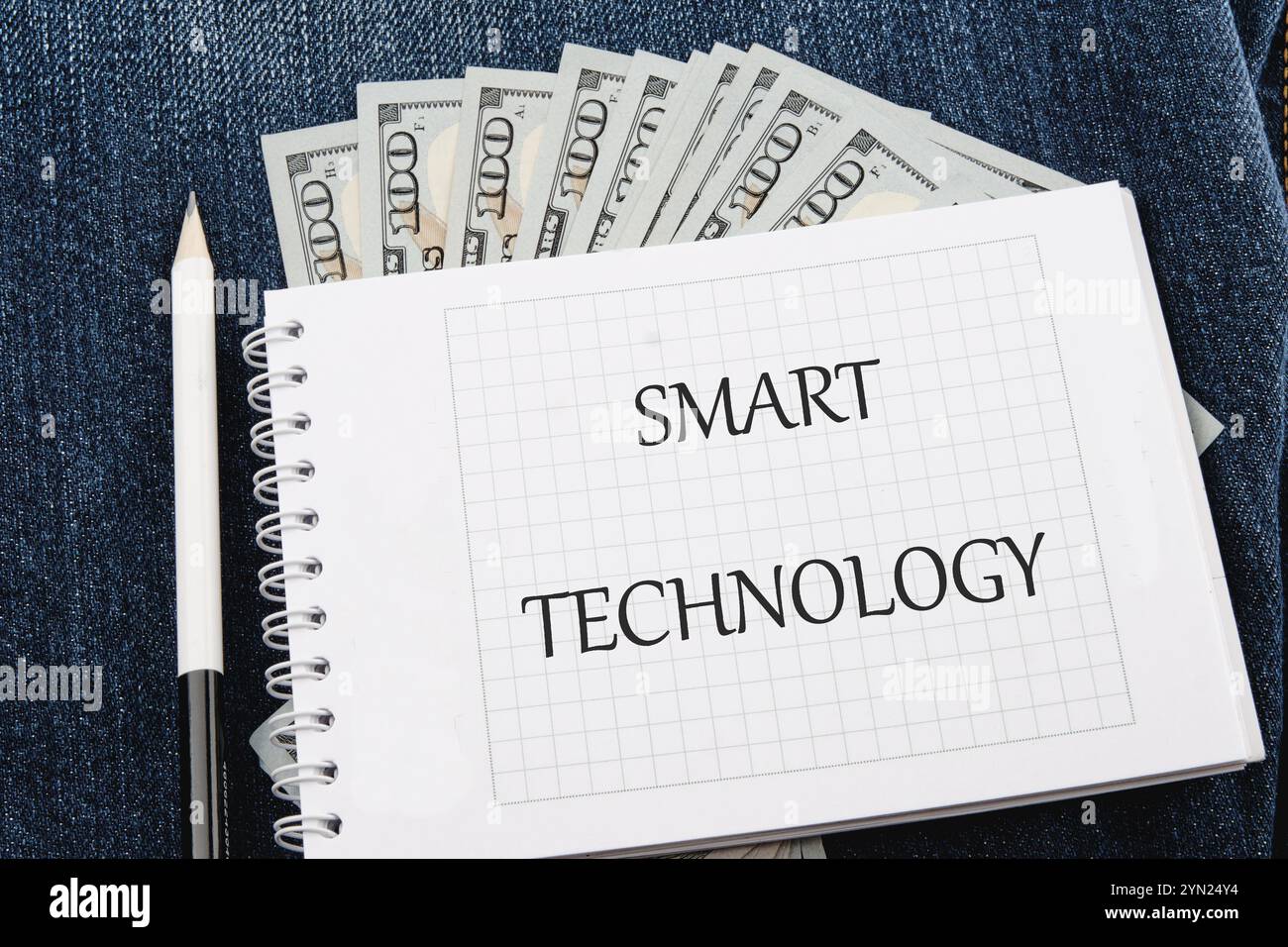 The concept of technology and development. Phrase, words, text SMART ...