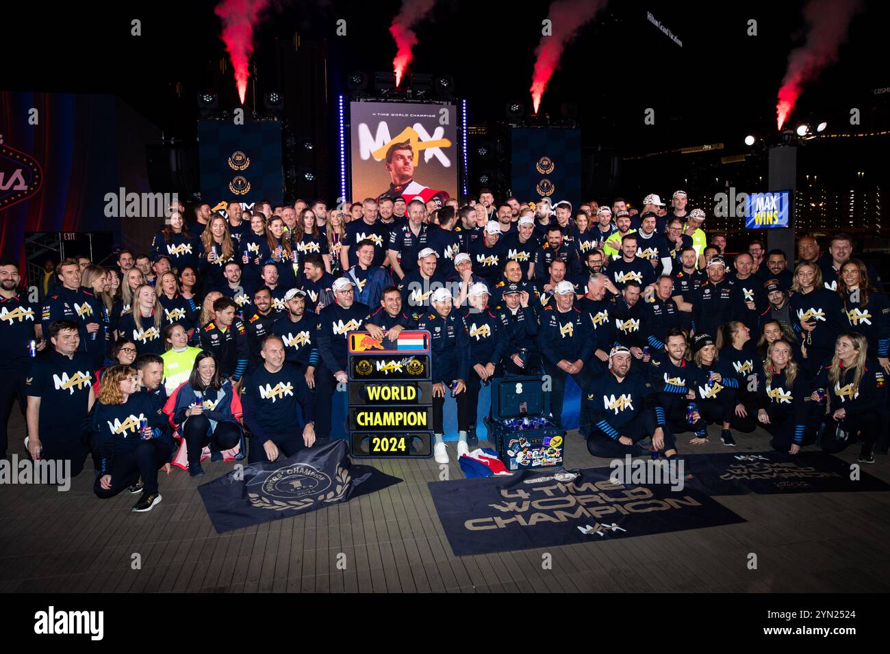 Red Bull Racing team celebrating 4th world champion title VERSTAPPEN ...