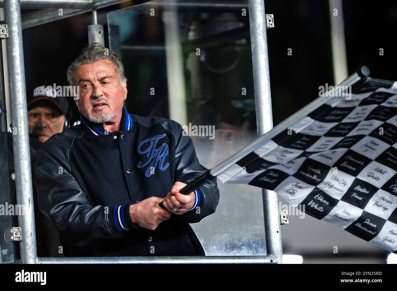 Las Vegas, USA. 23rd Nov, 2024. Sylvester Stallone (USA) Actor waves ...