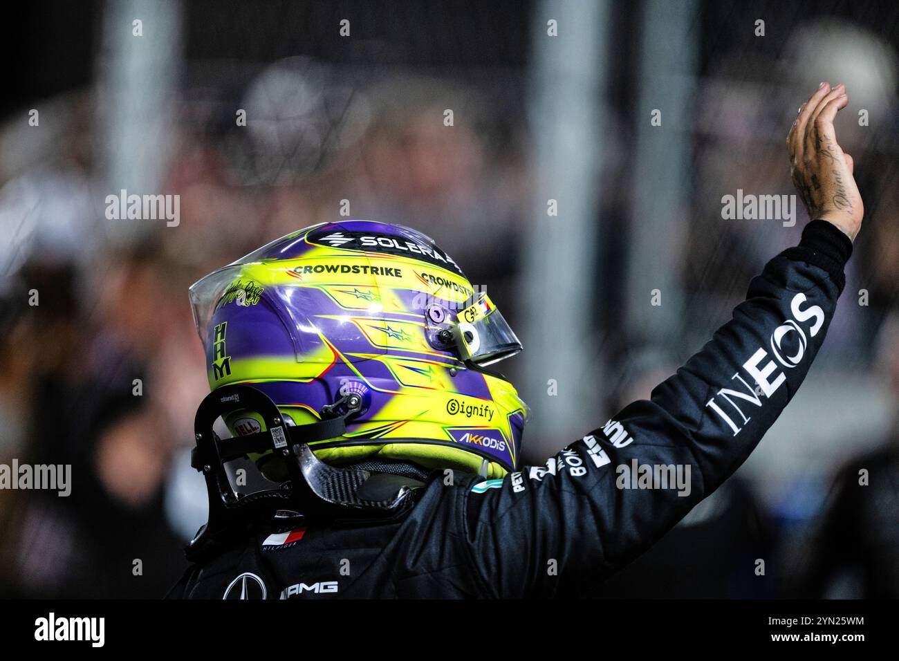 Las Vegas, USA. 23rd Nov, 2024. Lewis Hamilton (GBR) Mercedes AMG F1 ...