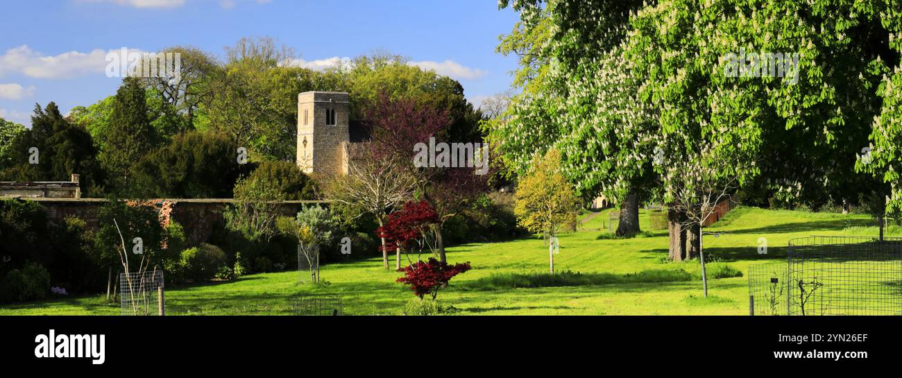 Summer view of the Holy Trinity Church, Blatherwycke village ...
