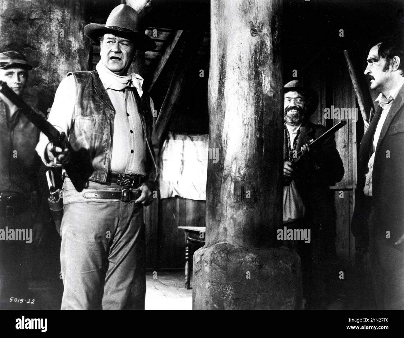 CHRISTOPHER MITCHUM JOHN WAYNE and JACK ELAM in RIO LOBO 1970 director ...