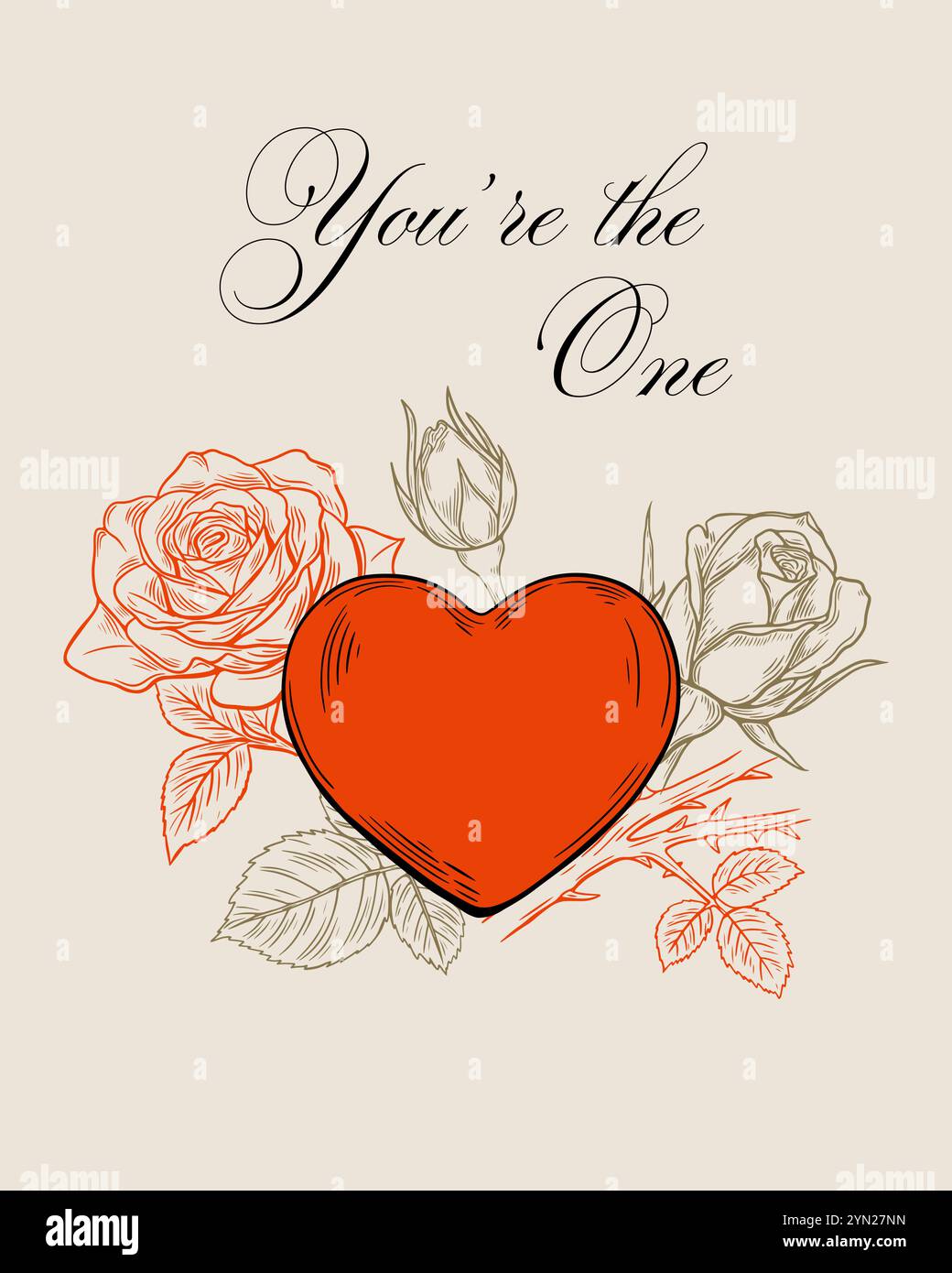 Rose the one and only Stock Vector Images - Alamy