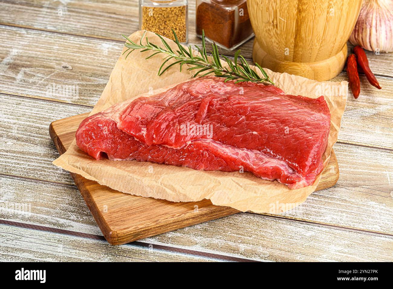 Raw beef flesh meat piece for cooking Stock Photo - Alamy