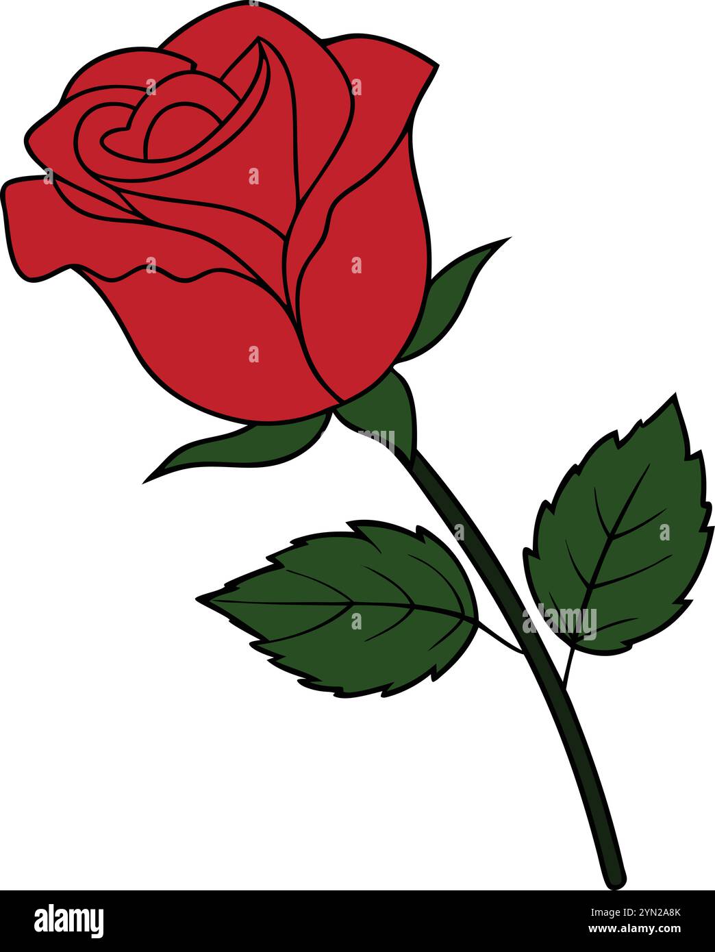 Deep red rose garden Stock Vector Images - Alamy