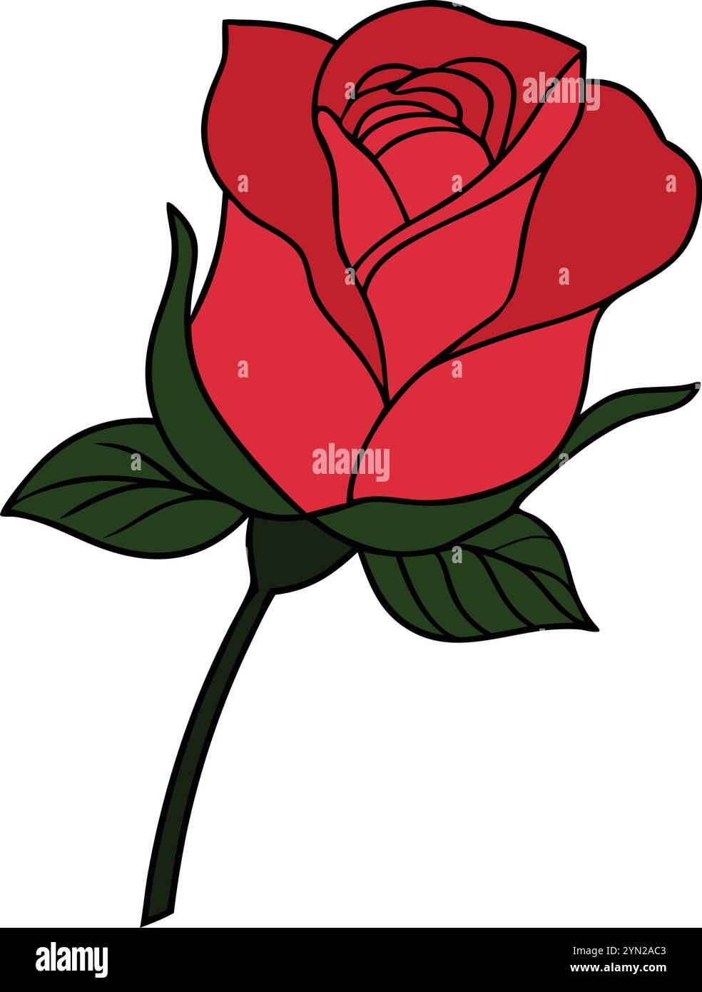 Nice red rose icon vector illustration Stock Vector Image & Art - Alamy