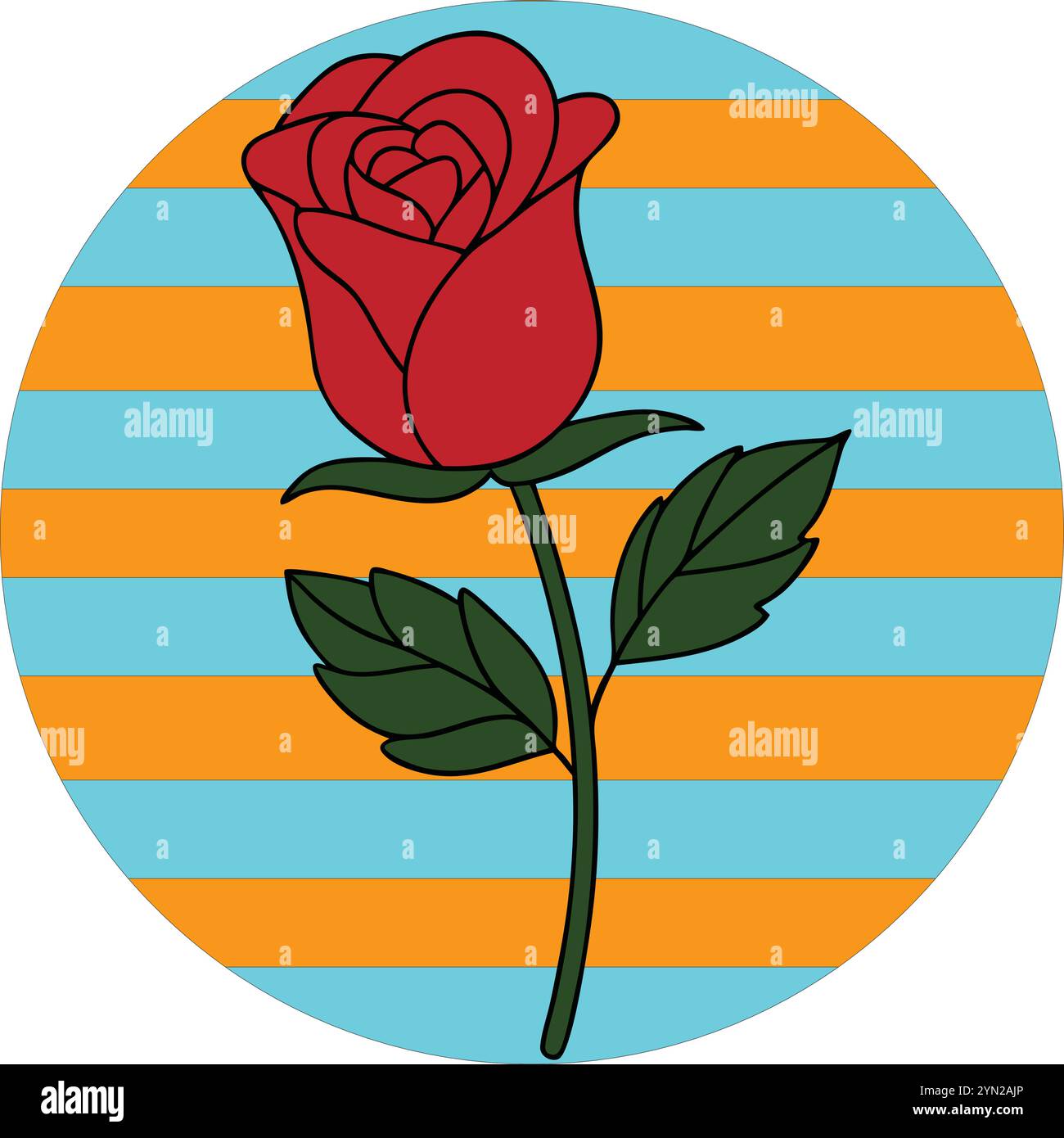 Nice red rose icon vector illustration Stock Vector Image & Art - Alamy