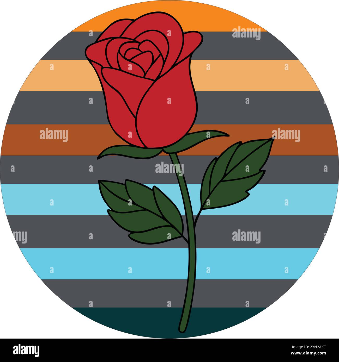 Nice red rose icon vector illustration Stock Vector Image & Art - Alamy