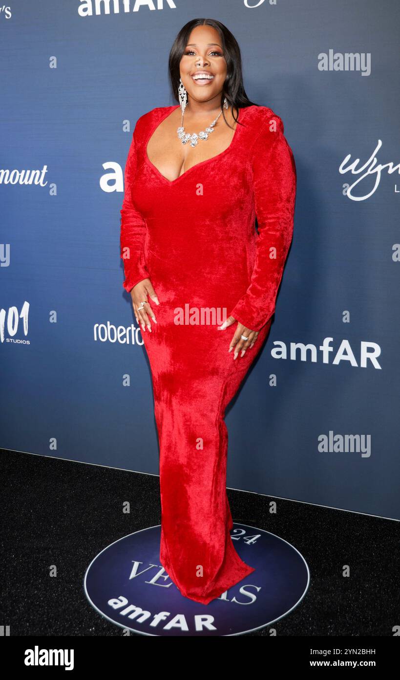 Amber Riley attends amfAR's Inaugural Las Vegas Benefit at Hotel Wynn ...