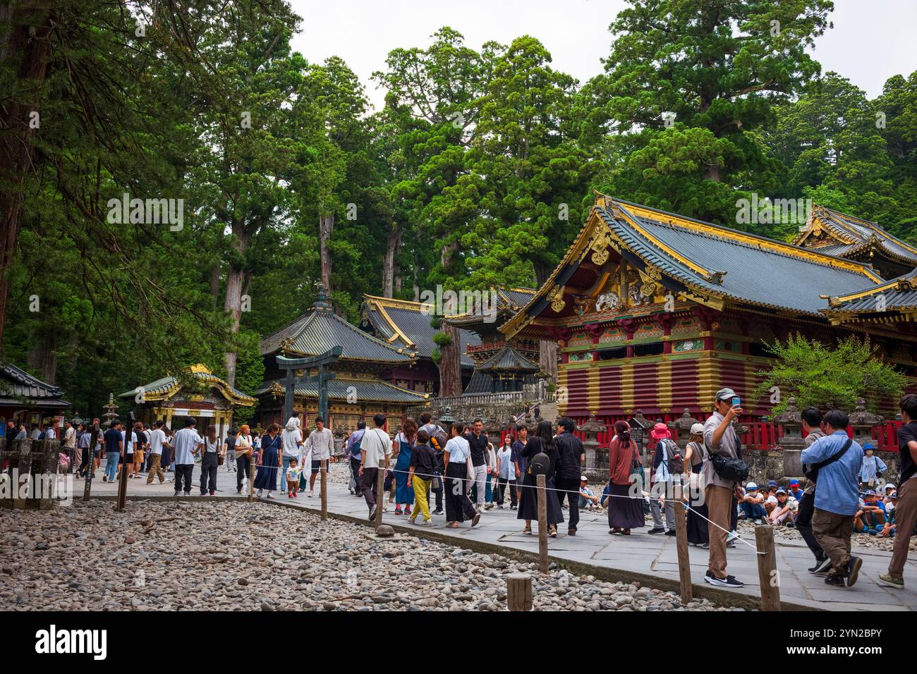 Nikko, Japan, June 16, 2024: The Nikko Toshogu Shrine, is famous for ...