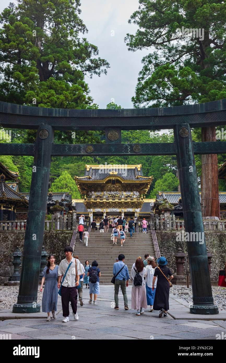 Nikko, Japan, June 16, 2024: The Nikko Toshogu Shrine, is famous for ...