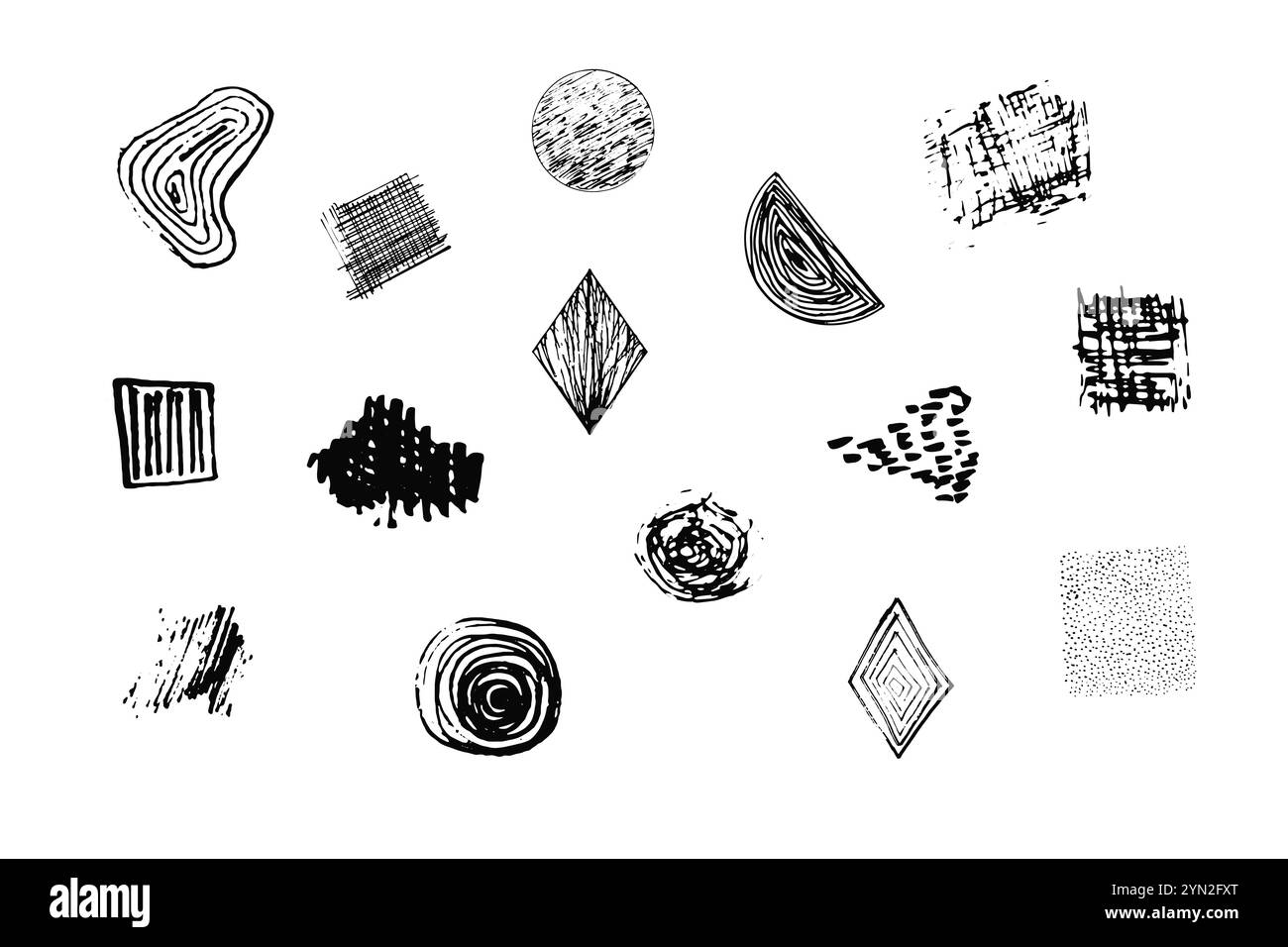 Ink scribble wavy shapes Stock Vector Images - Alamy