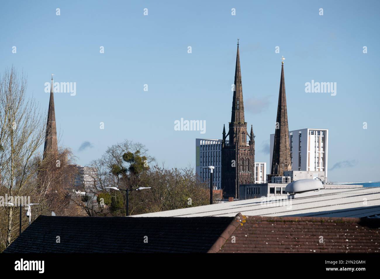 The three spires, Coventry, West Midlands, England, UK Stock Photo - Alamy