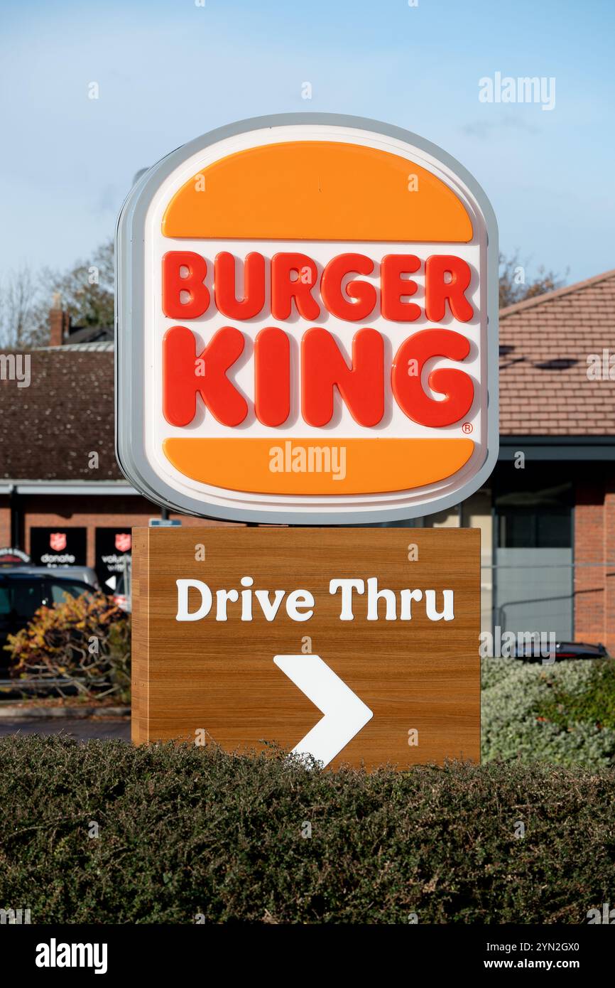 Burger King Drive Thru sign, Coventry, West Midlands, England, UK Stock ...