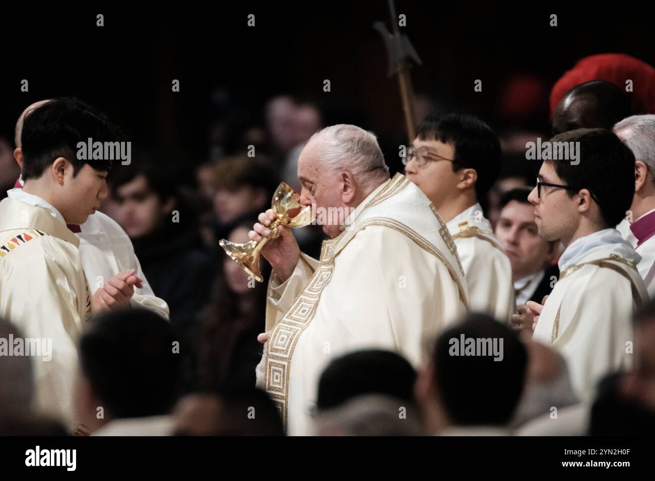 Vatican, Pope Francis celebrates mass at the 39th edition of World ...