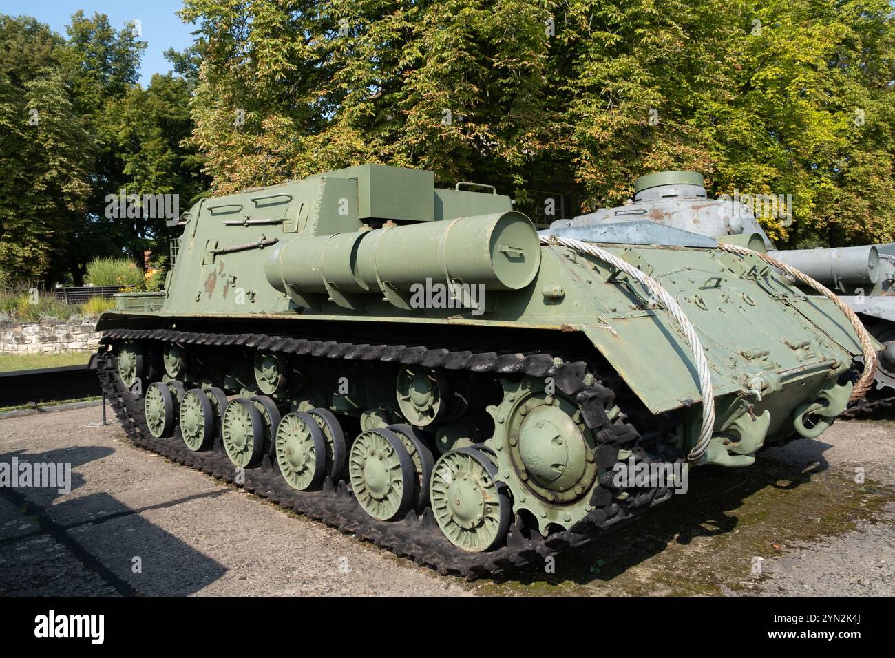 A Soviet ISU-152 self-propelled gun at Museum Berlin-Karlshorst, Berlin ...