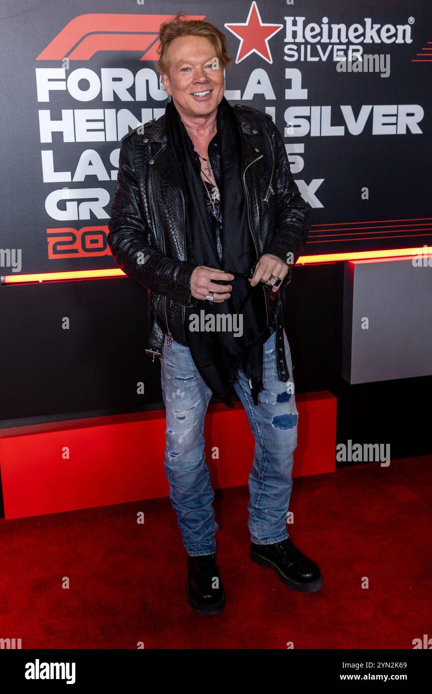 Axl Rose attends the FORMULA 1 HEINEKEN SILVER LAS VEGAS GRAND PRIX ...
