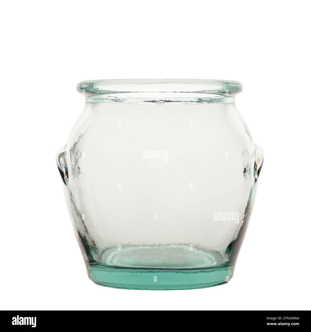 Glass jar for cereals without a lid. Isolated on white background. File ...