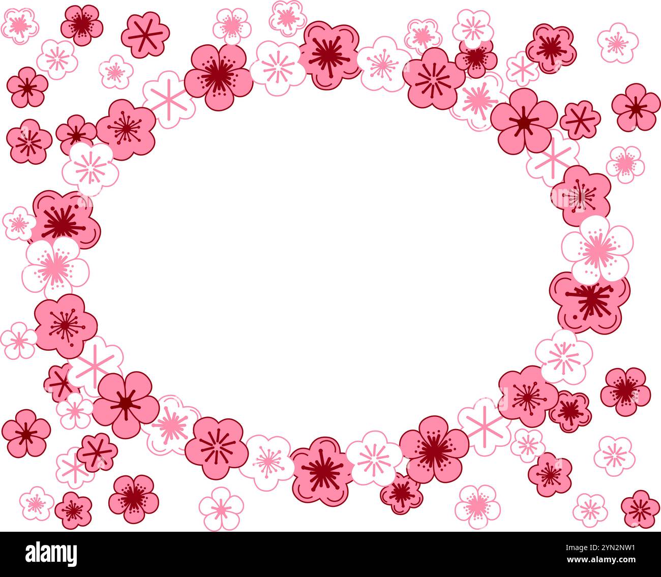 Vector hand drawn sakura Cut Out Stock Images & Pictures - Alamy