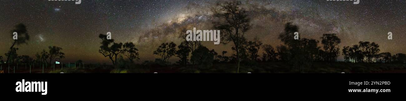 Astrophotography of the Milky Way with Trees Stock Photo - Alamy