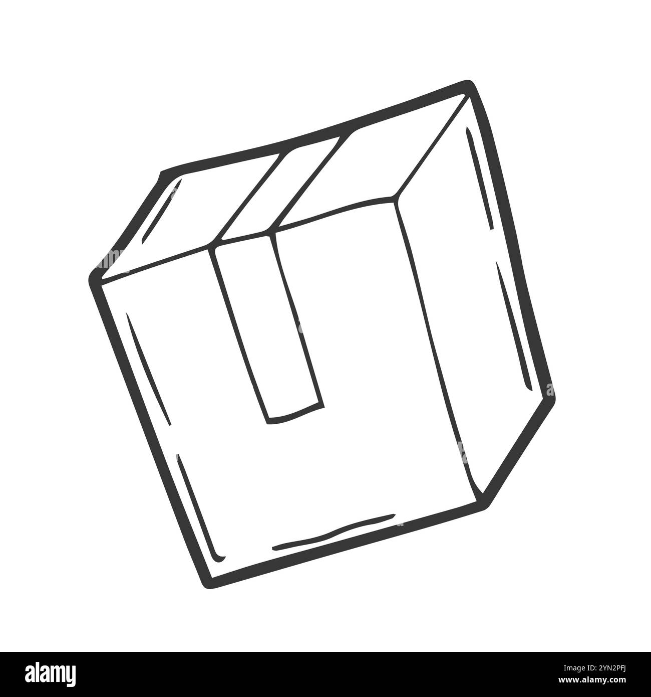 Storage cardboard box sketch Cut Out Stock Images & Pictures - Alamy