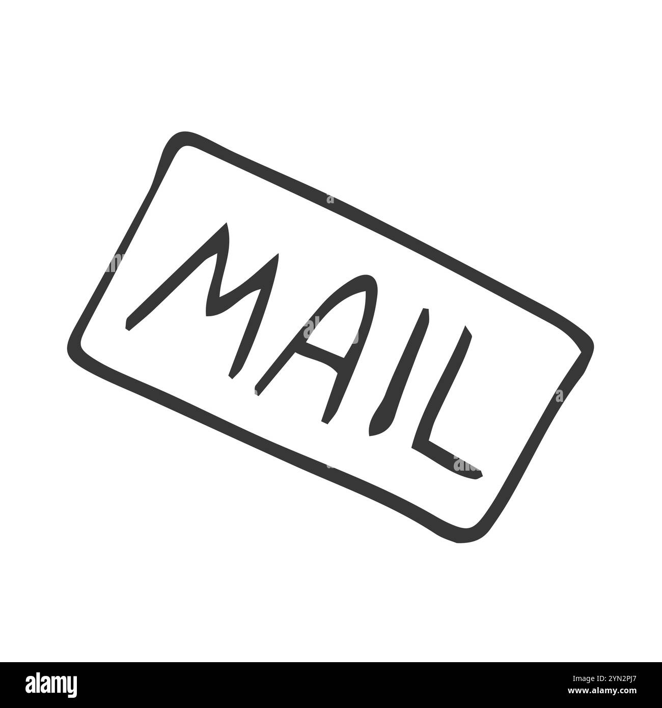 Hand drawn word. Brush pen lettering with phrase post Stock Vector ...