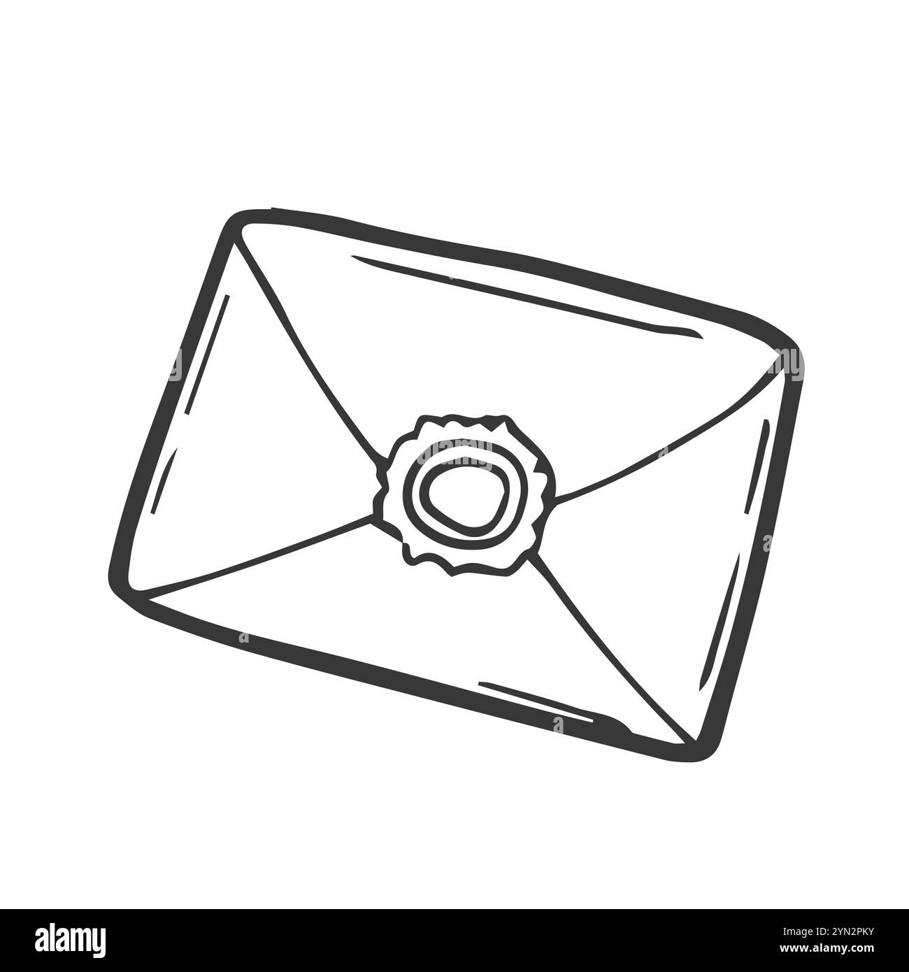 Envelope message card doodle Stock Vector Images - Alamy