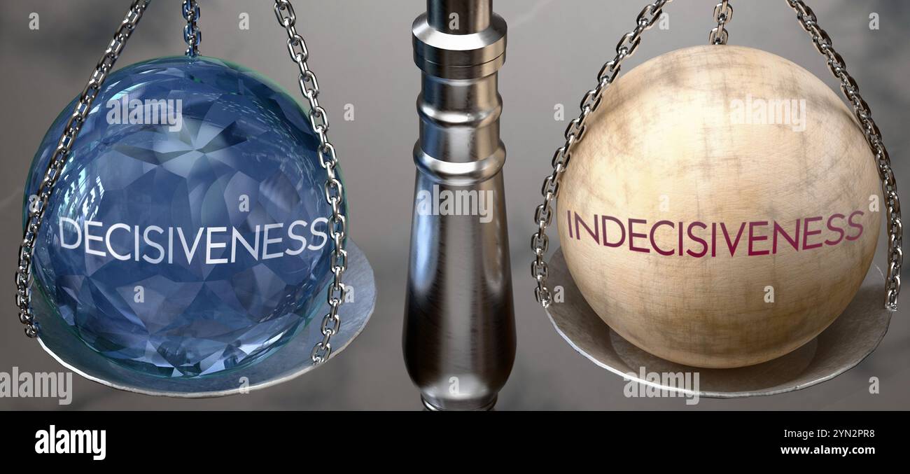 Declaration or hint weighing two choices hi-res stock photography and ...