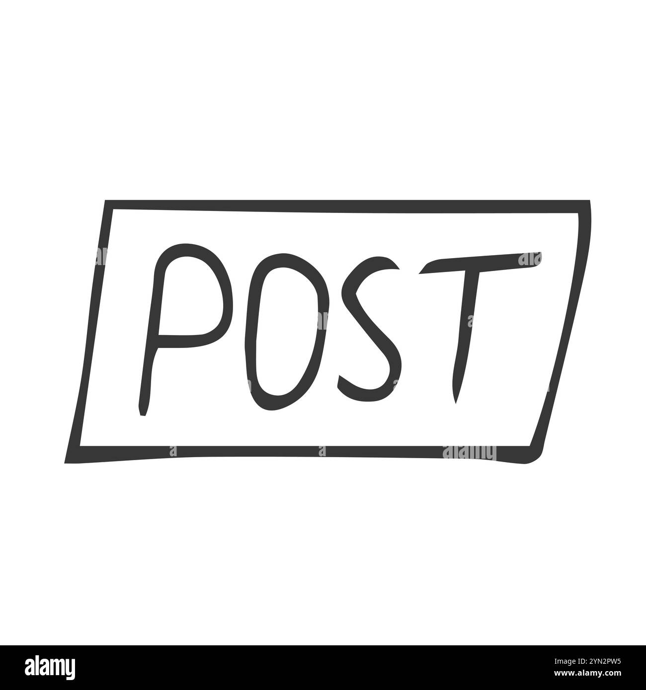 Hand drawn word. Brush pen lettering with phrase post Stock Vector ...