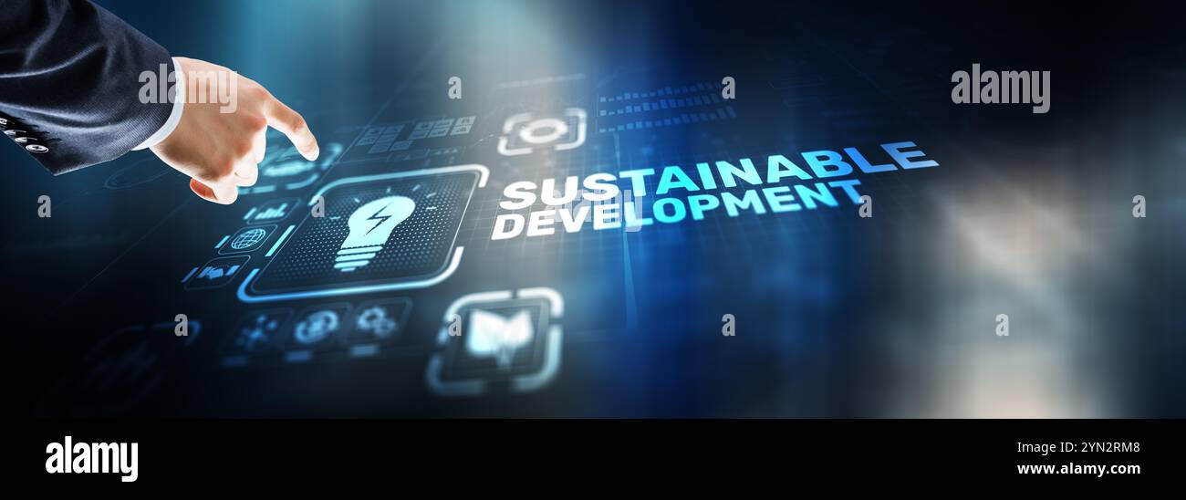 Sustainable Balanced Development. Balance between nature and science ...