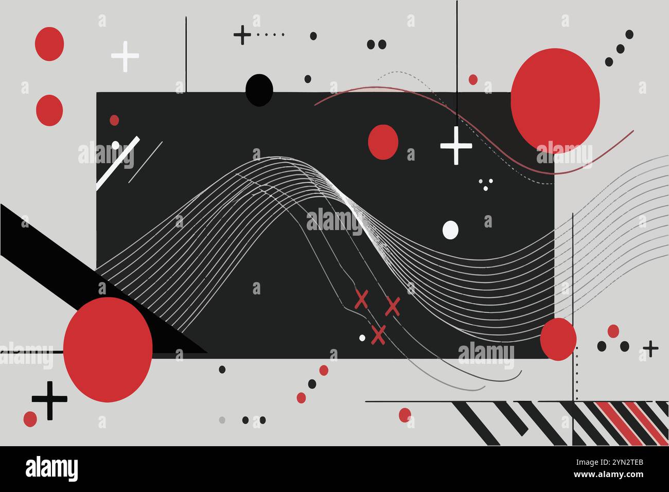 Geometric composition featuring vector illustration, easily editable ...