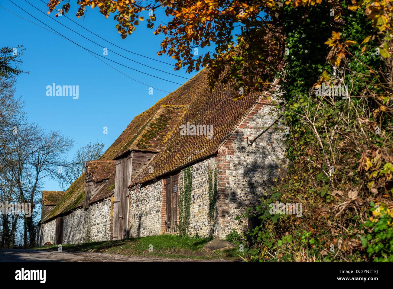 Alciston, November 22nd 2024: The Tithe Barn Stock Photo - Alamy