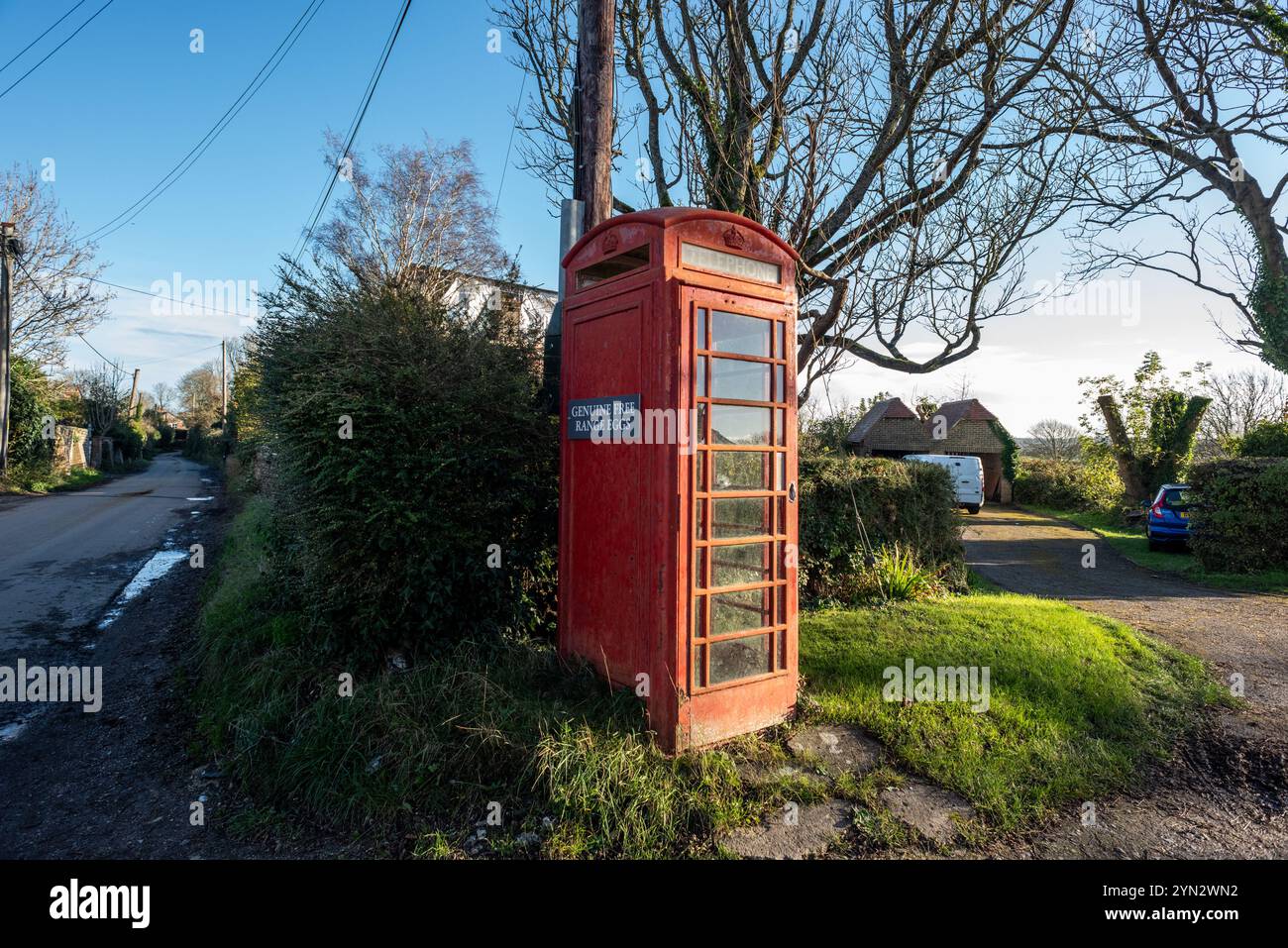 Alciston, November 22nd 2024: The village's former telephone kiosk ...