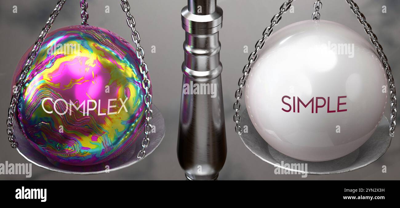 Complex or Simple - weighing two choices, available options. Choosing ...