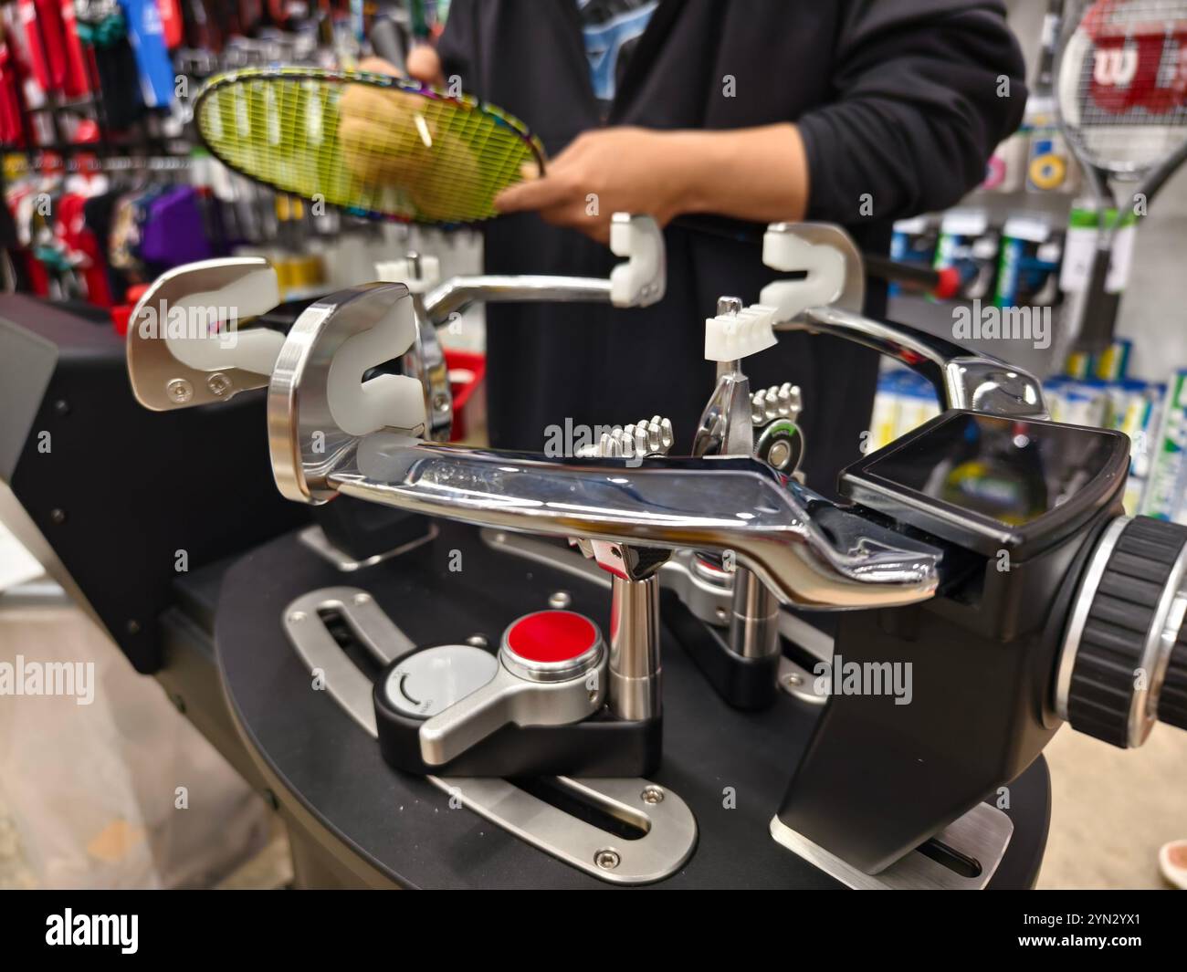 Badminton machine hi-res stock photography and images - Alamy