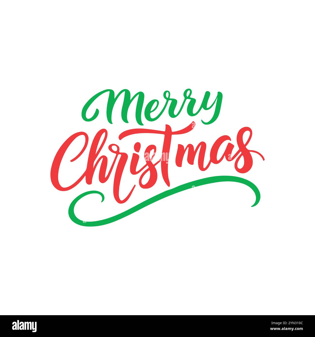 Merry Christmas text. Xmas calligraphic inscription. Merry Christmas ...