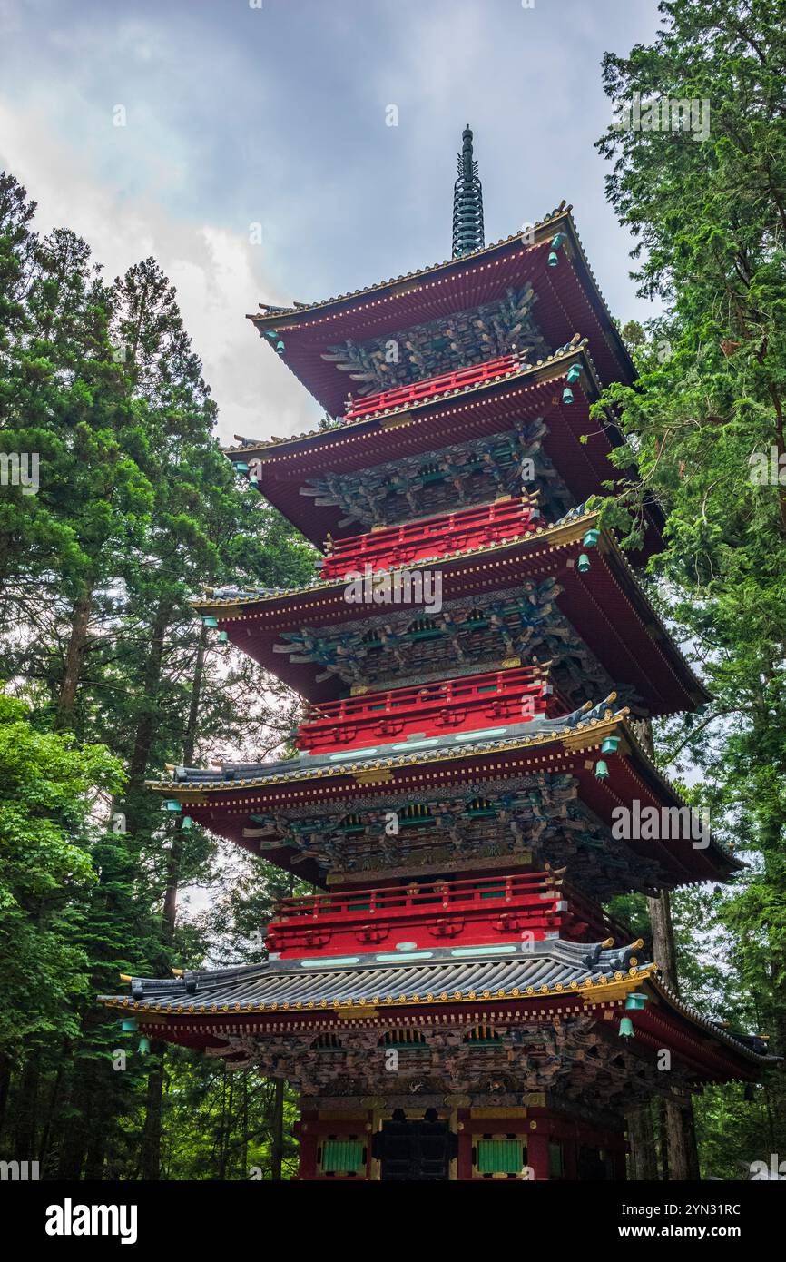 Nikko, Japan, June 16, 2024: The Nikko Toshogu Shrine, is famous for ...