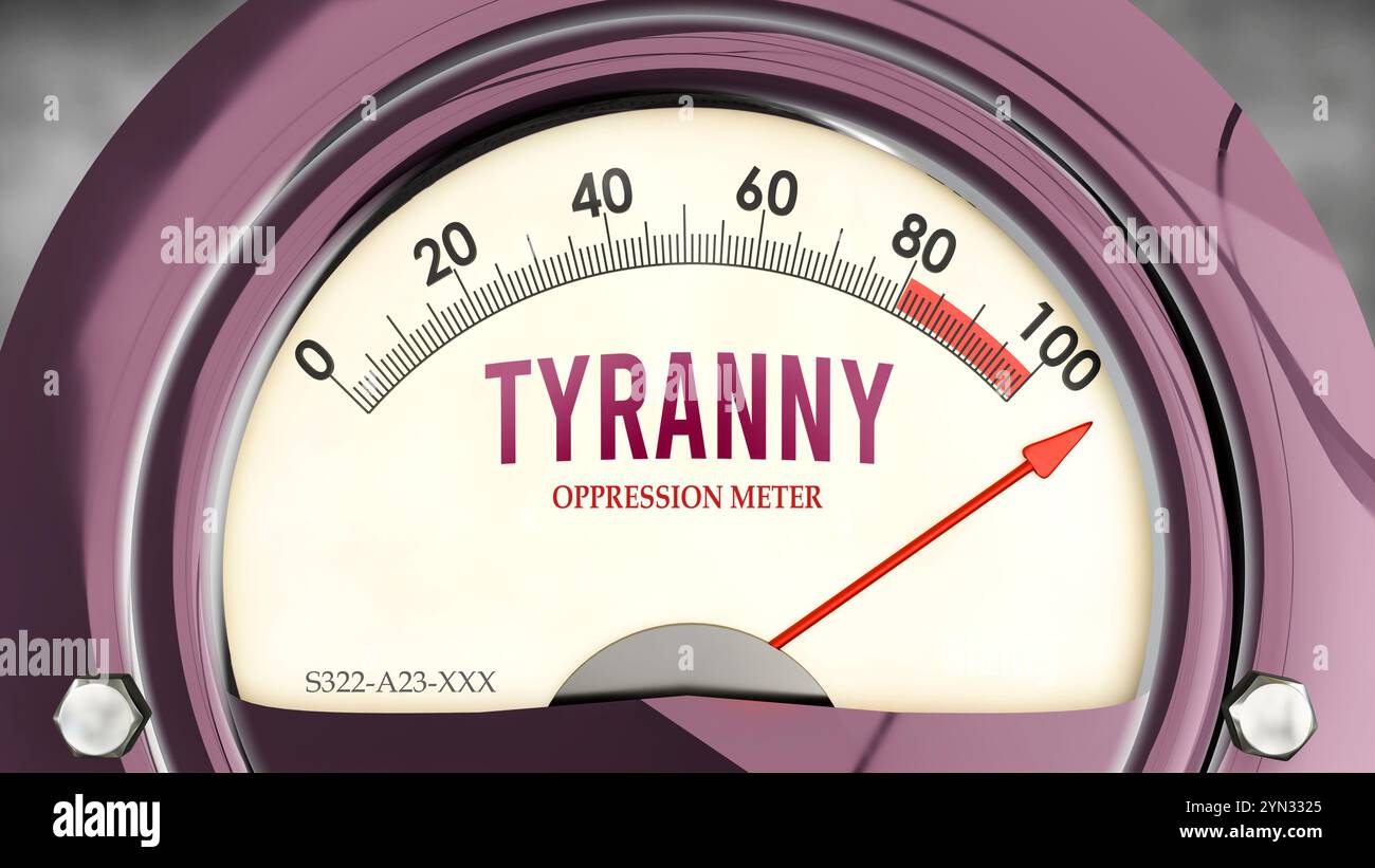 Tyranny and oppression meter that is hitting a full scale hi-res stock ...