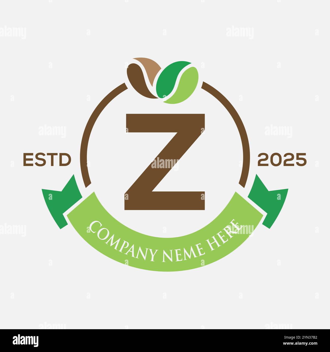 Letter Z Coffee Logo Design, Coffee Shop Logo. Coffee Beans Symbol ...