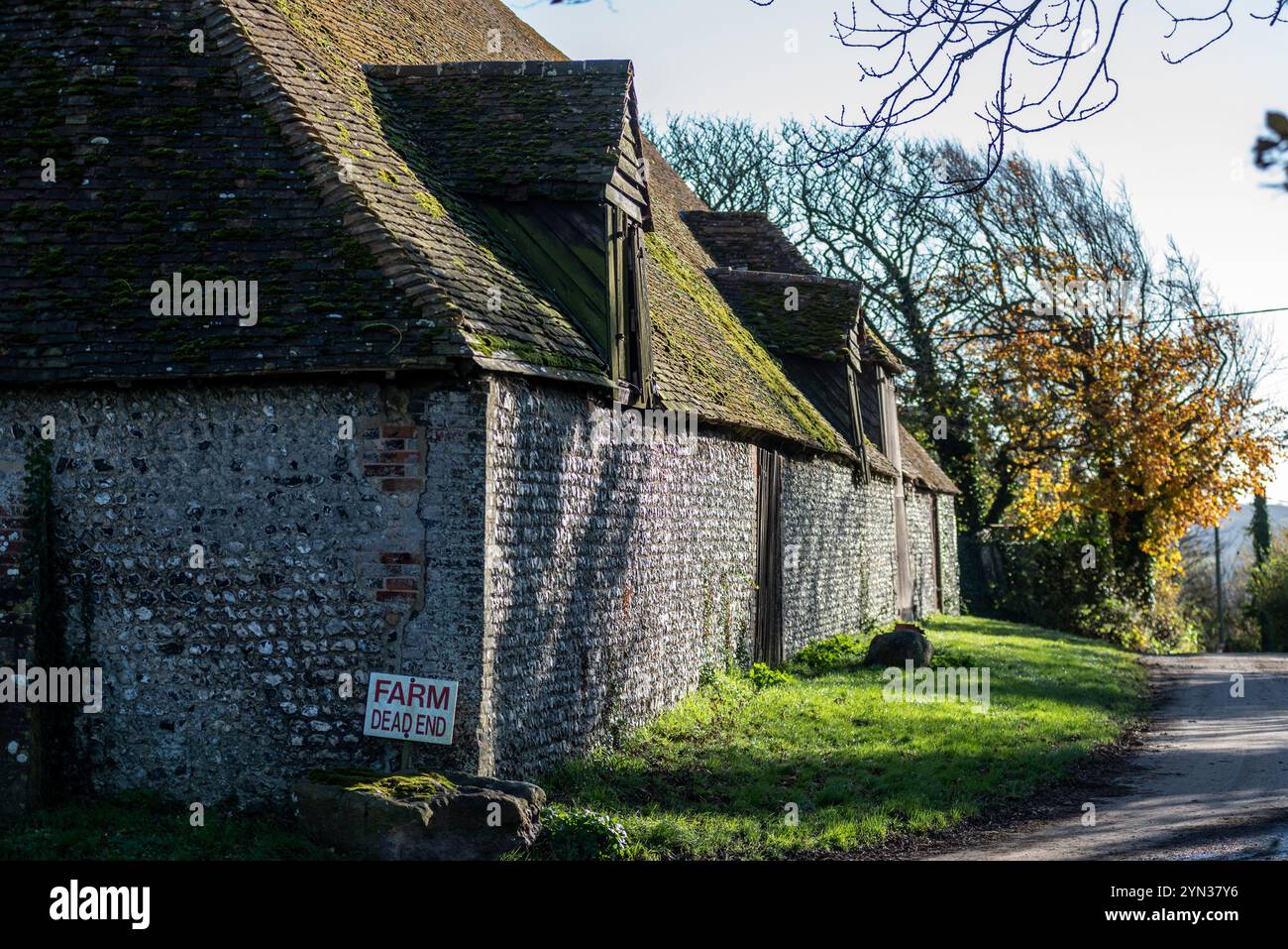 Alciston, November 22nd 2024: The Tithe Barn Stock Photo - Alamy