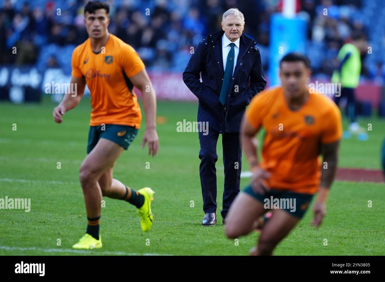 Australia head coach Joe Schmidt during the Autumn International match ...