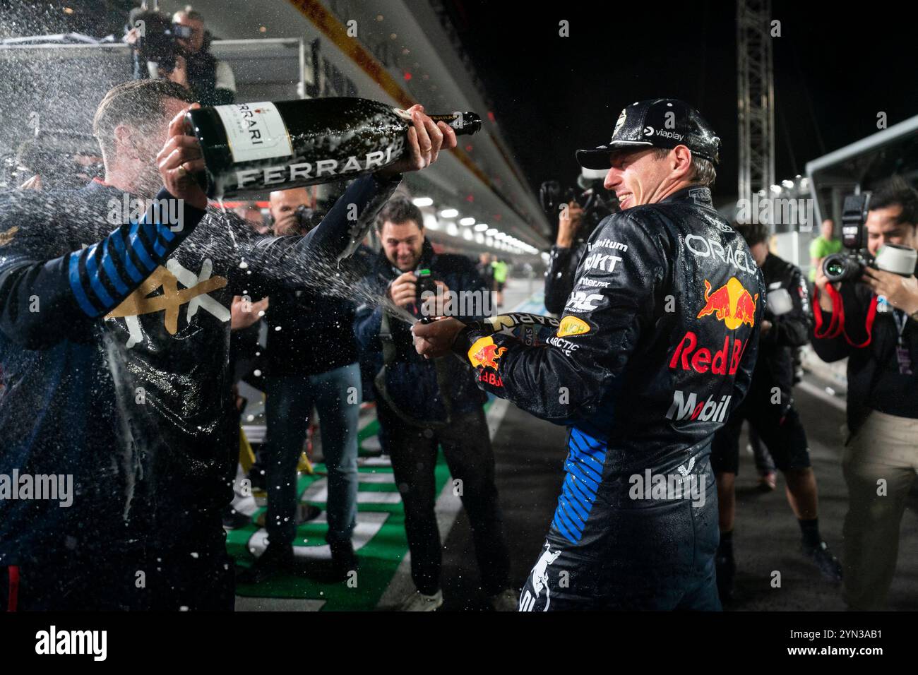 Las Vegas, United States. 24th Nov, 2024. Red Bull Racing team members ...