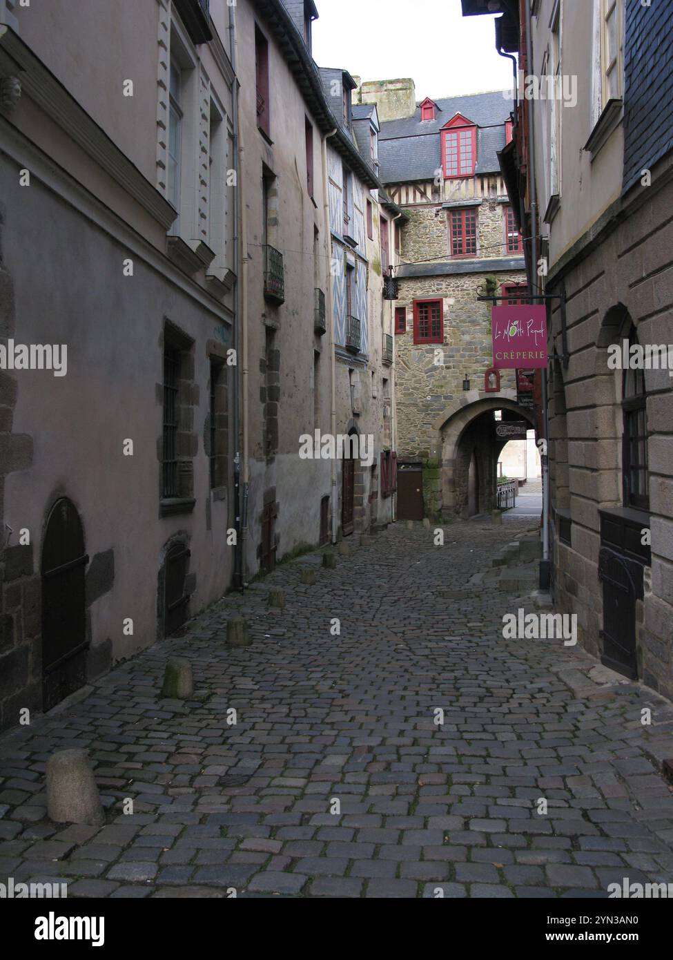Street in the old town, Rennes Stock Photo - Alamy
