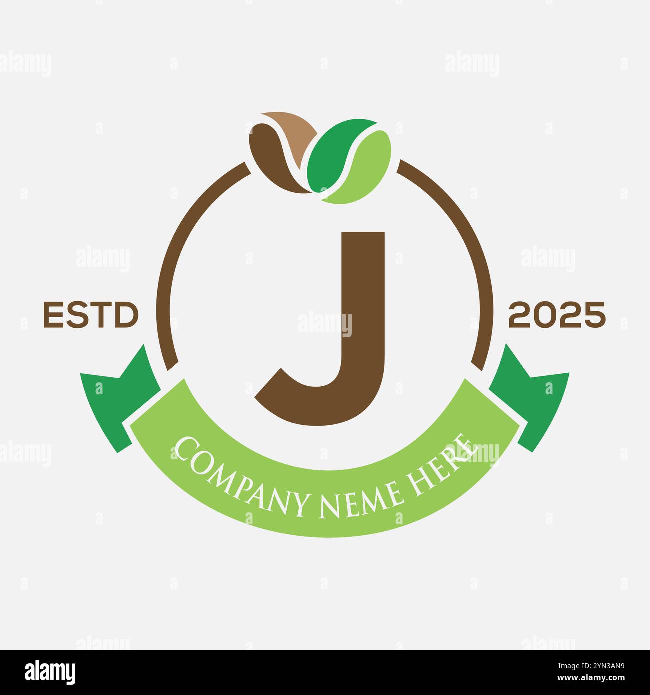Letter J Coffee Logo Design, Coffee Shop Logo. Coffee Beans Symbol ...