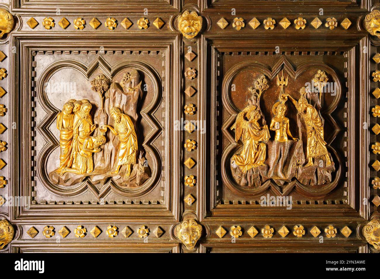 Florence, Italy, January 5, 2024: John the Baptist baptizes Christ Stock Photo - Alamy