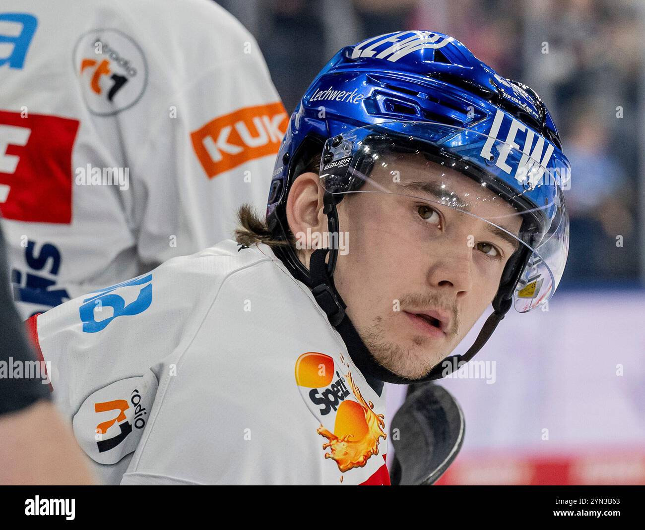 Moritz Elias (Augsburger Panther, #46) / Portrait / Portraet. GER, EHC Red Bull Muenchen vs ...