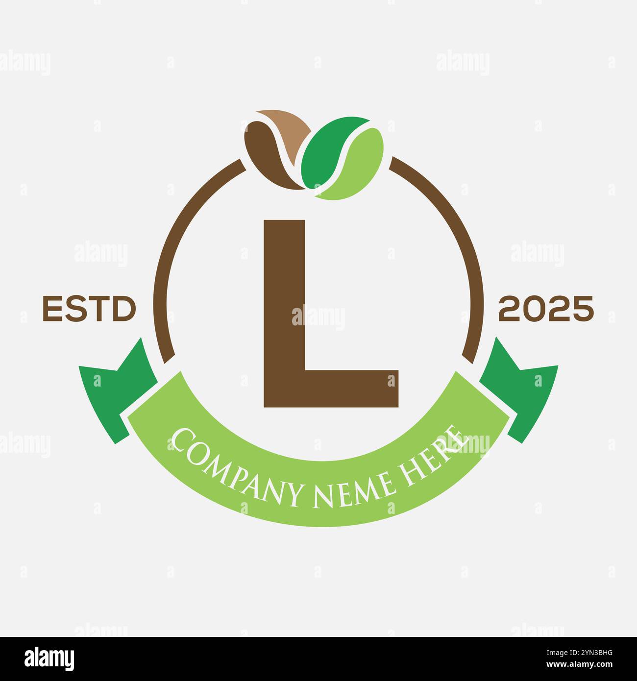 Letter L Coffee Logo Design, Coffee Shop Logo. Coffee Beans Symbol ...
